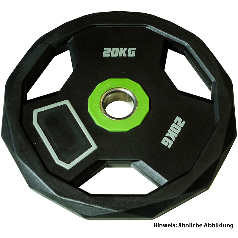 CARDIOfitness Diamond PU Olympia Hantelscheibe mit Stahleinsatz 15kg ...