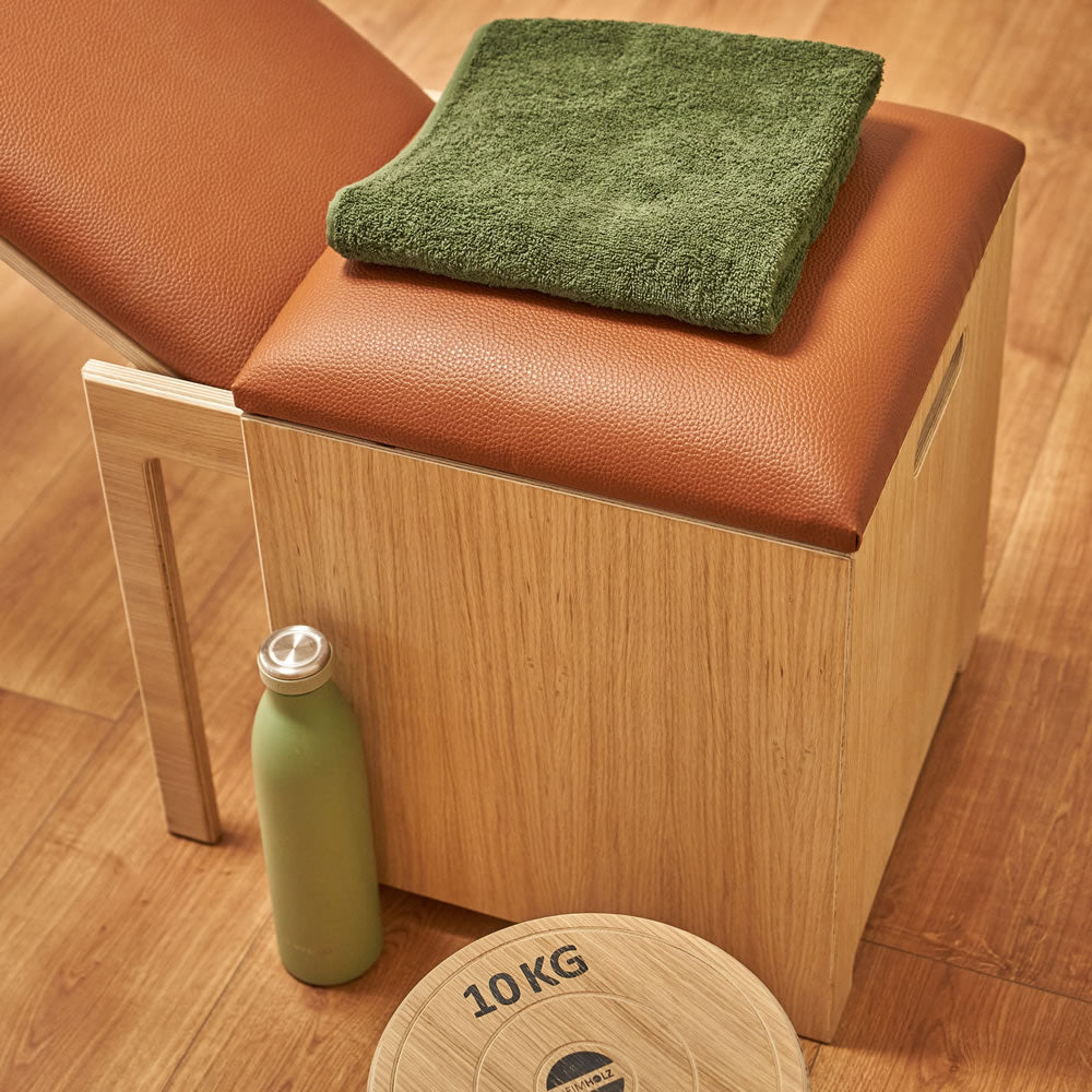 Heimholz GymCube Eiche Kunstelder Braun günstig kaufen im CARDIOfitness Shop – CARDIOFITNESS